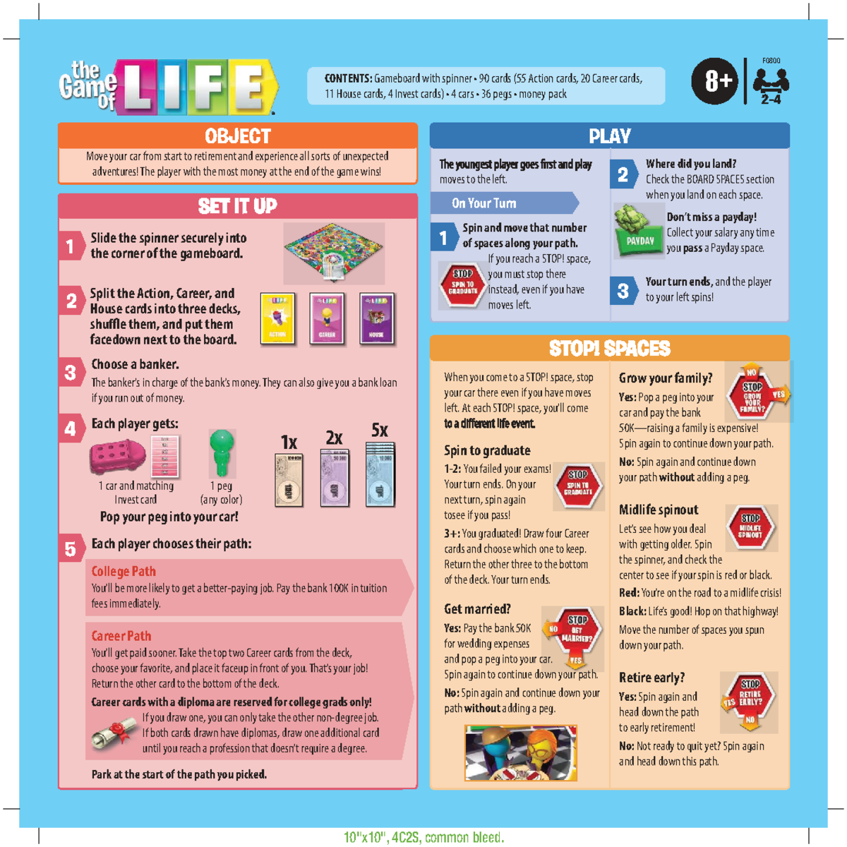 GAME OF LIFE Instructions F0800: How to Play and Win - Studocu