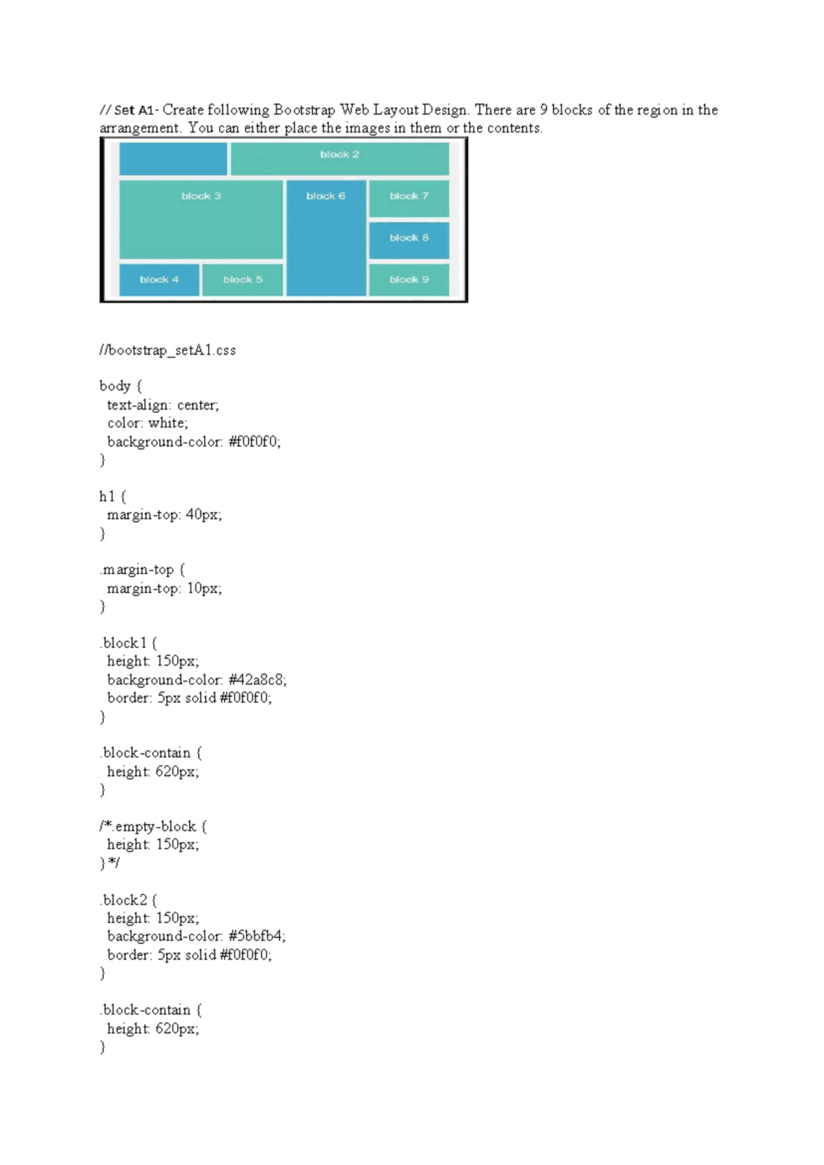 Sem-I Practical Assignment 2: Bootstrap Web Layout Design - Studocu