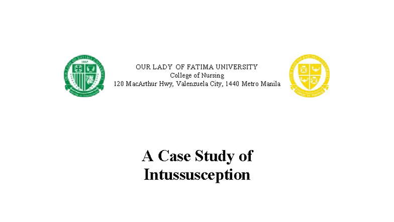 Case Study: Intussusception in NCMB418 RLE - December 2025 - Studocu