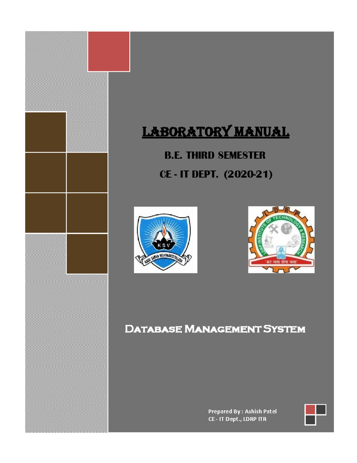 DBMS-305 IT Practical Lab Solutions for Third Semester Students - Studocu