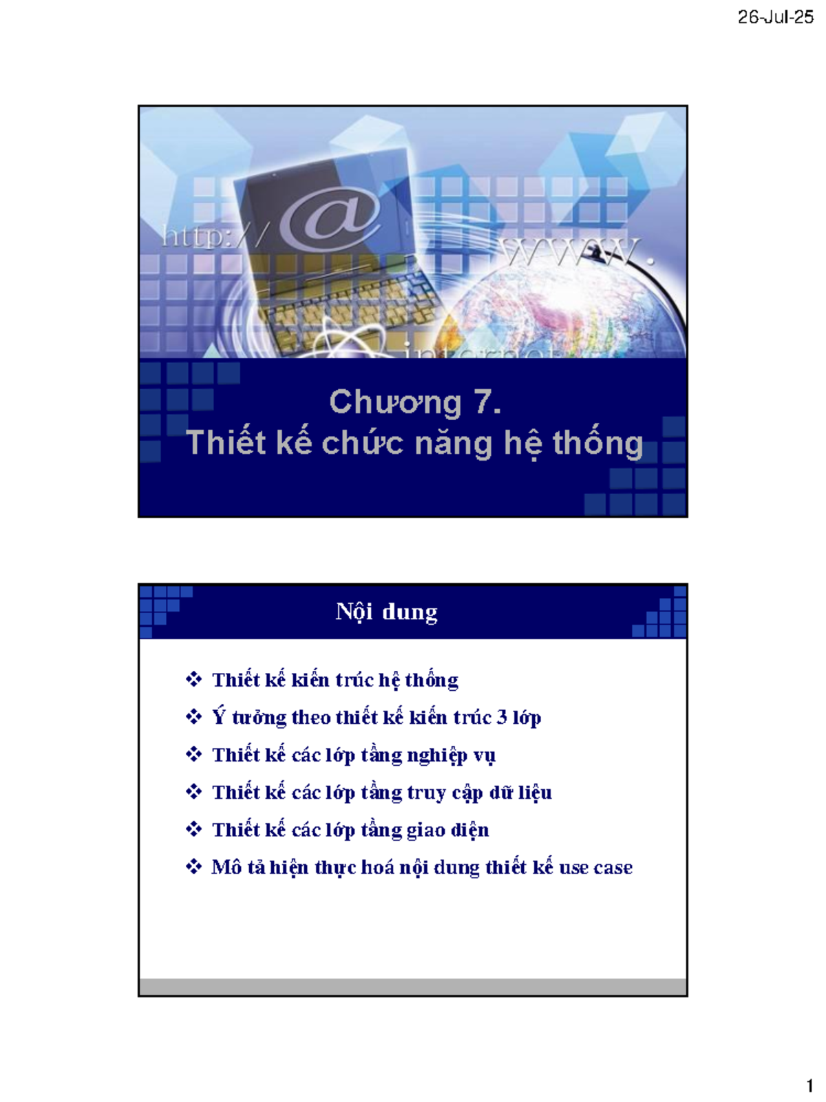 Chương 7. Thiết Kế Chức Năng Hệ Thống Theo Mô Hình 3 Lớp - Studocu