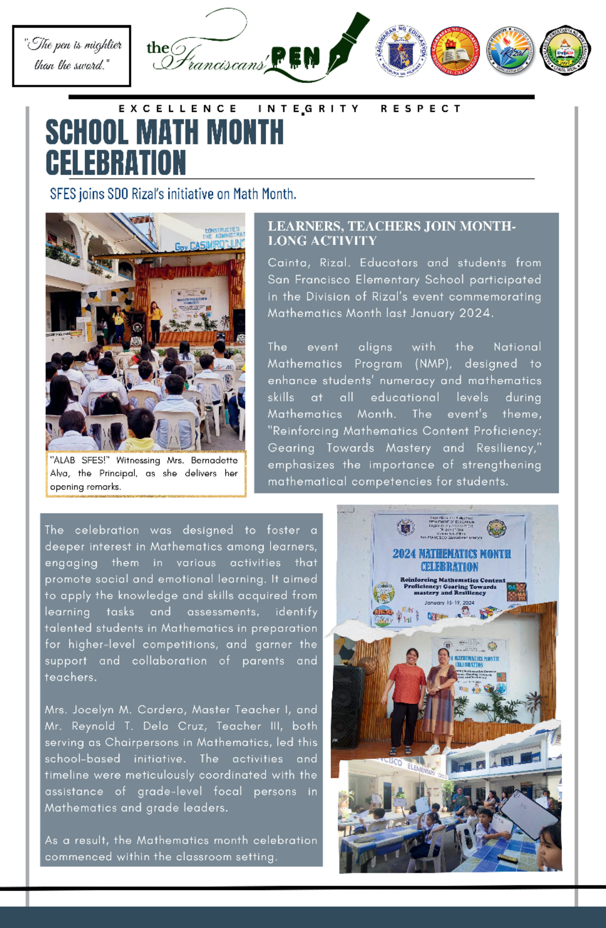Math month - Narrative Report - Bsedenglish Saste - Studocu