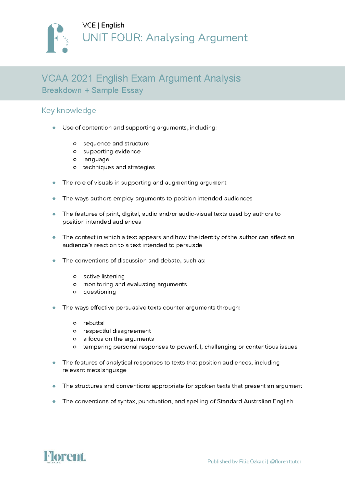 VCE English UNIT FOUR: Argument Analysis of Toppdale Cinema - Studocu