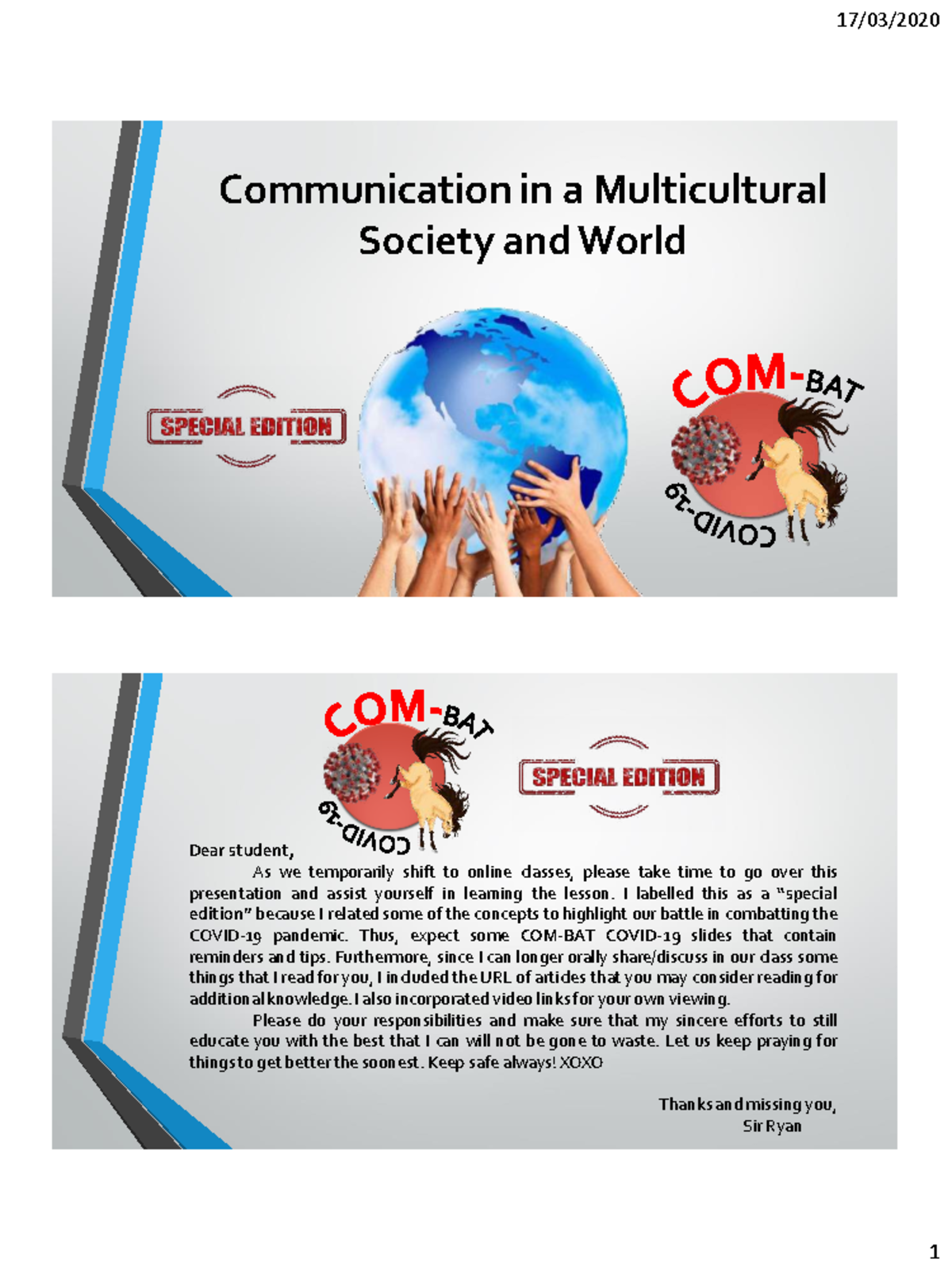 Intercultural Communication in a Multicultural Society: Lessons and ...