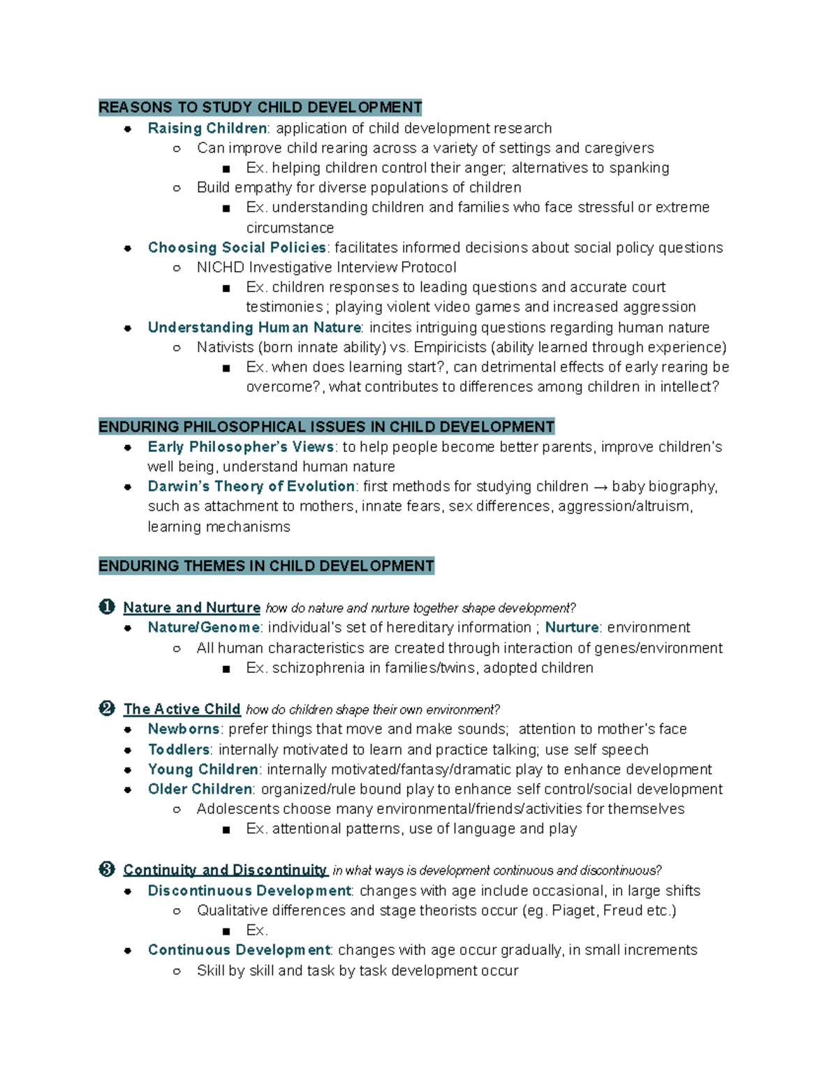 Dev. Psych 101: Intro to Child Development Concepts and Research - Studocu