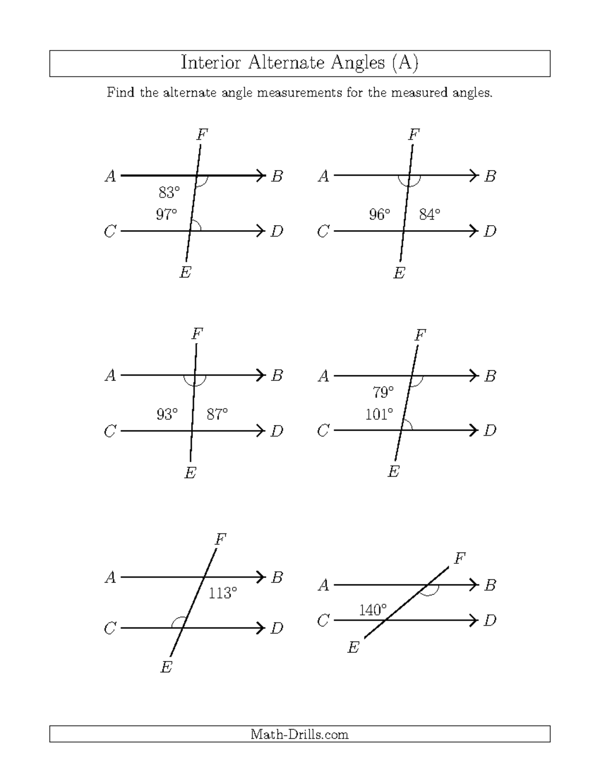 Geometry: Interior Alternate Angles Analysis (001.137) - Studocu
