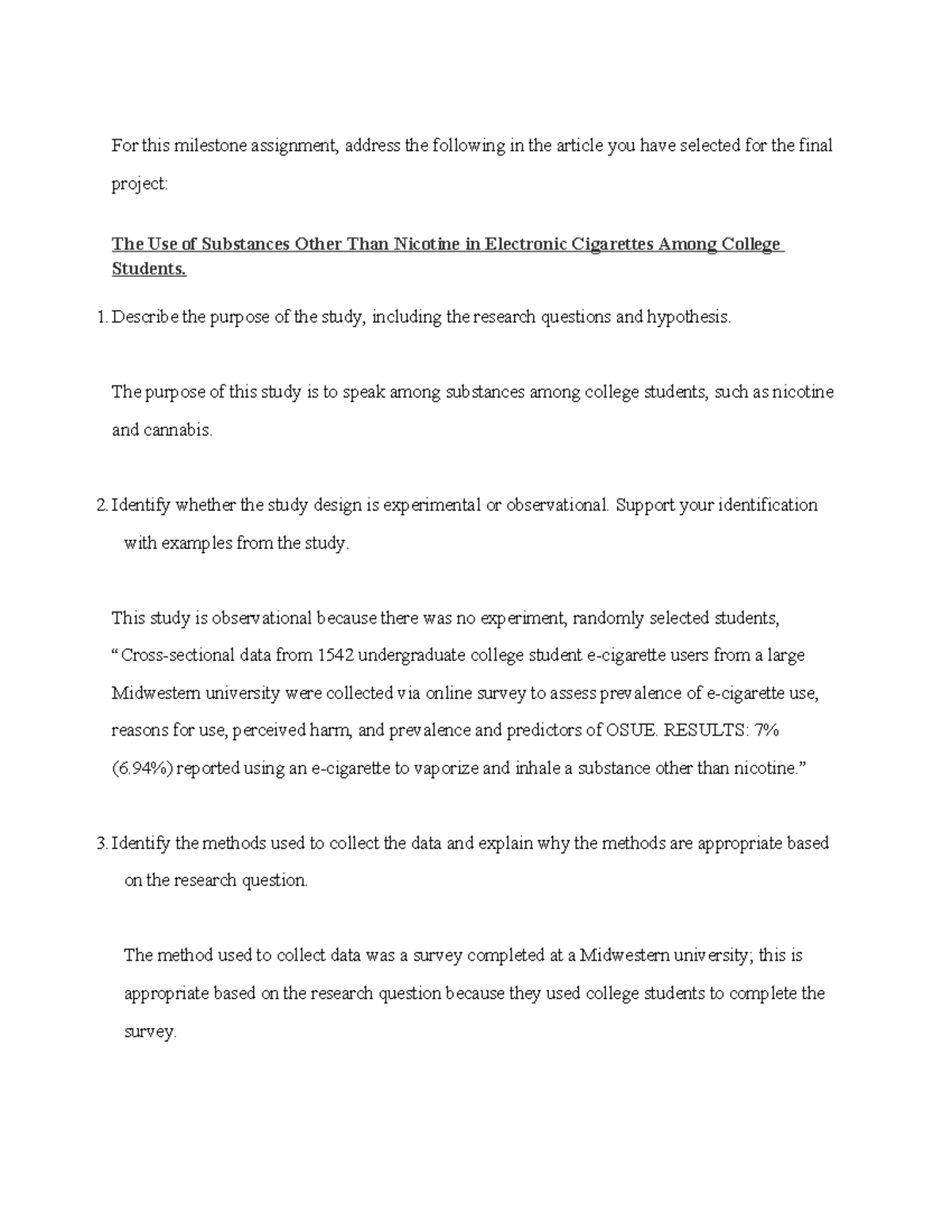 Document 12 - A journal entry for statistics - For this milestone ...
