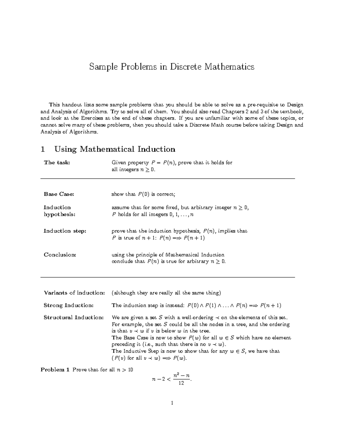 DM 101: Sample Problems in Discrete Mathematics for Exam Prep - Studocu