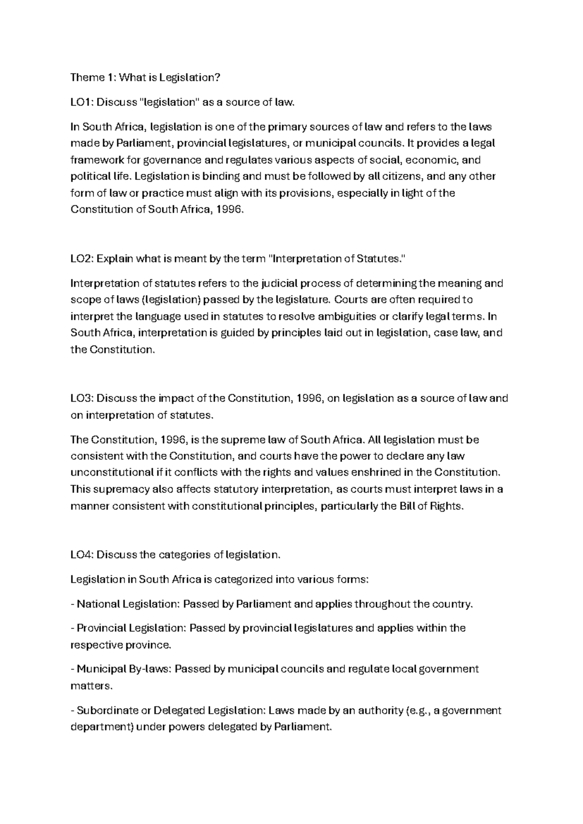LEIN Study Notes: Understanding Legislation and Its Interpretation ...