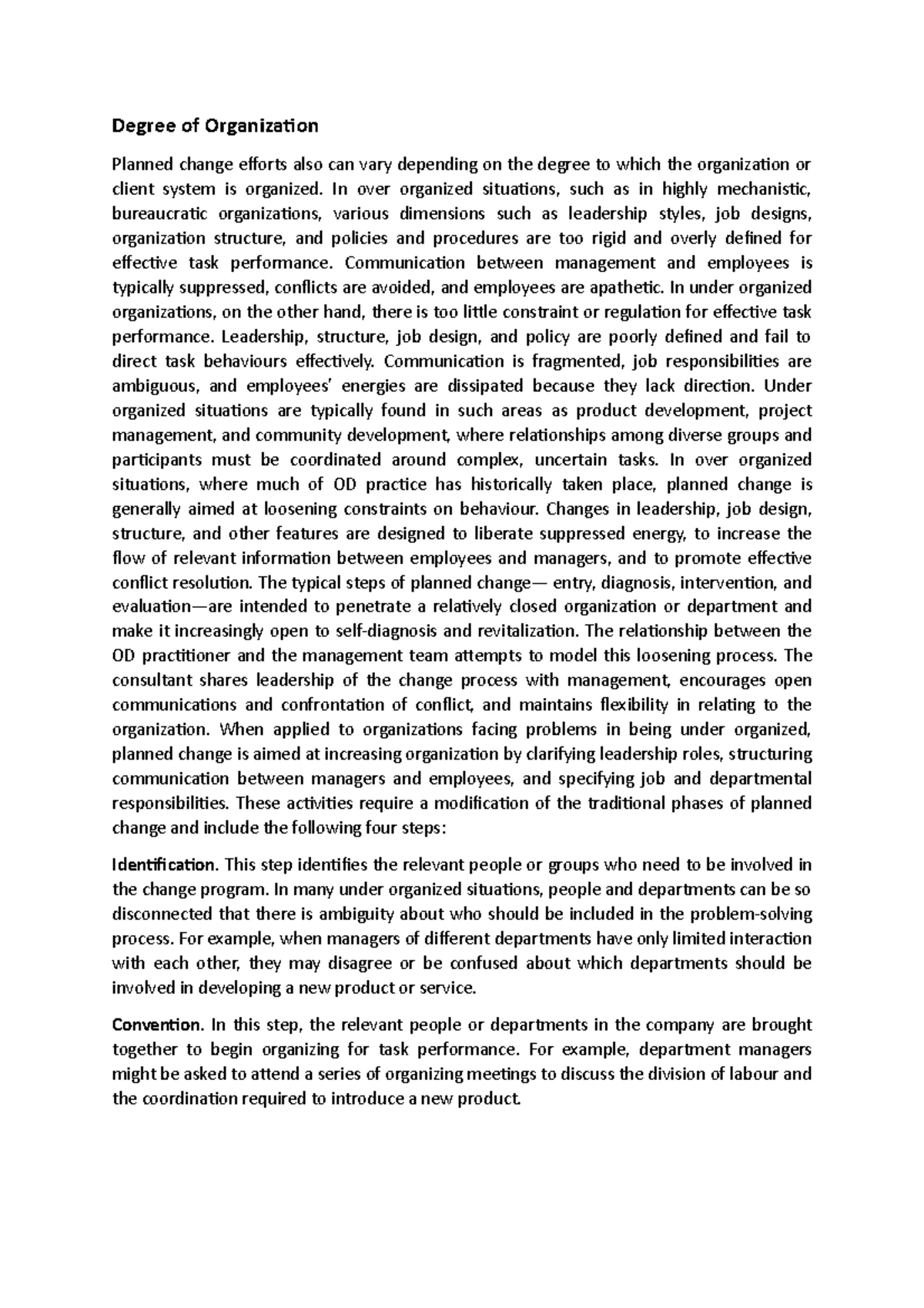 Values, Assumptions AND Beliefs IN Organizational Development - VALUES ...