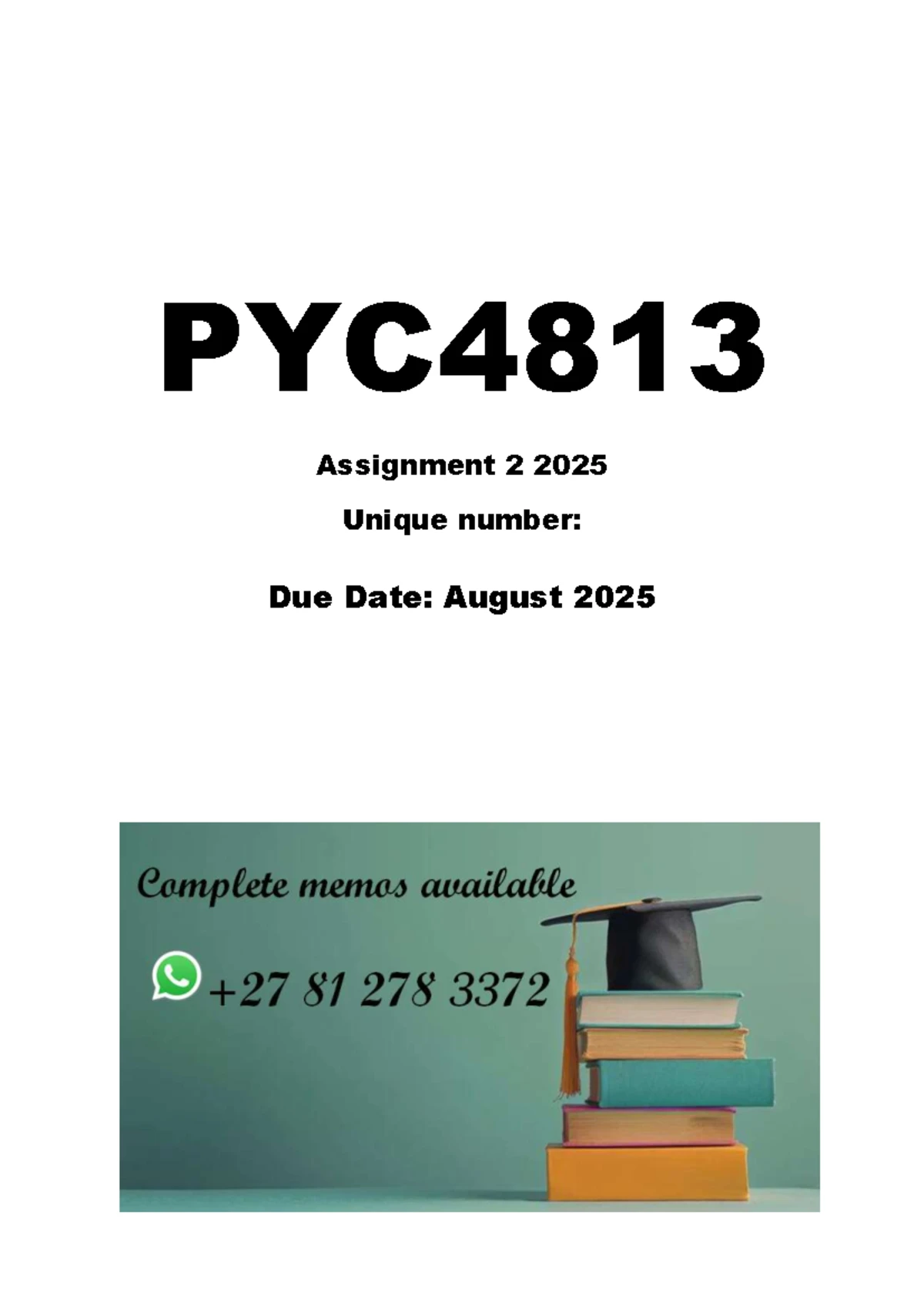 CHL2601 Assignment 7 Memo 2025: Cultural Heritage & Literacy Insights - Studocu