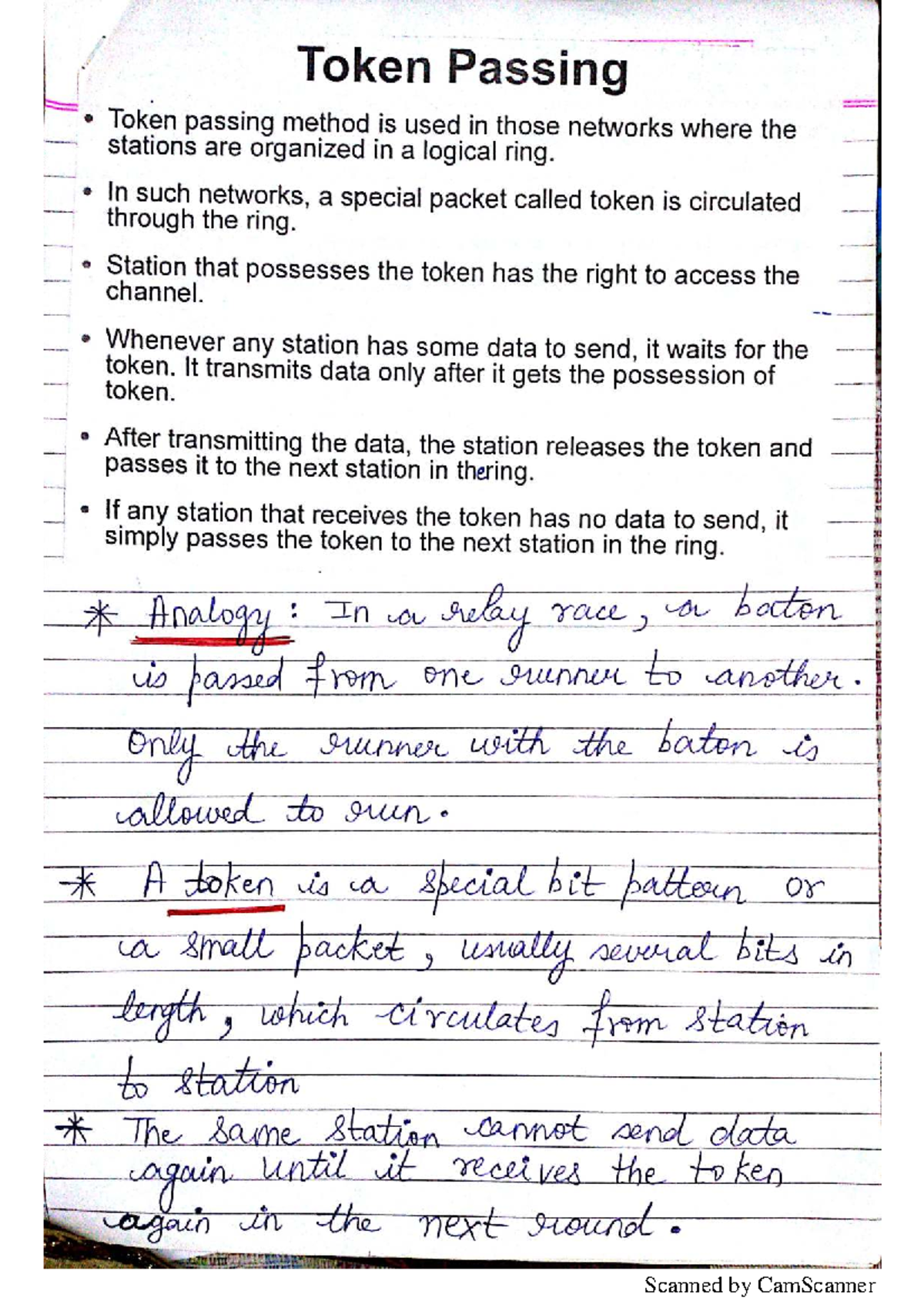 Token Passing in Computer Networks: Notes on Access Methods - Studocu