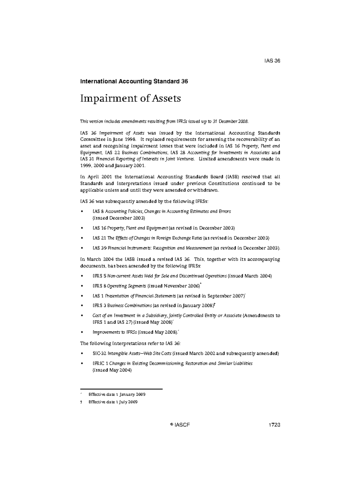 IAS 36 Final Exam Study Notes: Impairment of Assets Explained - Studocu
