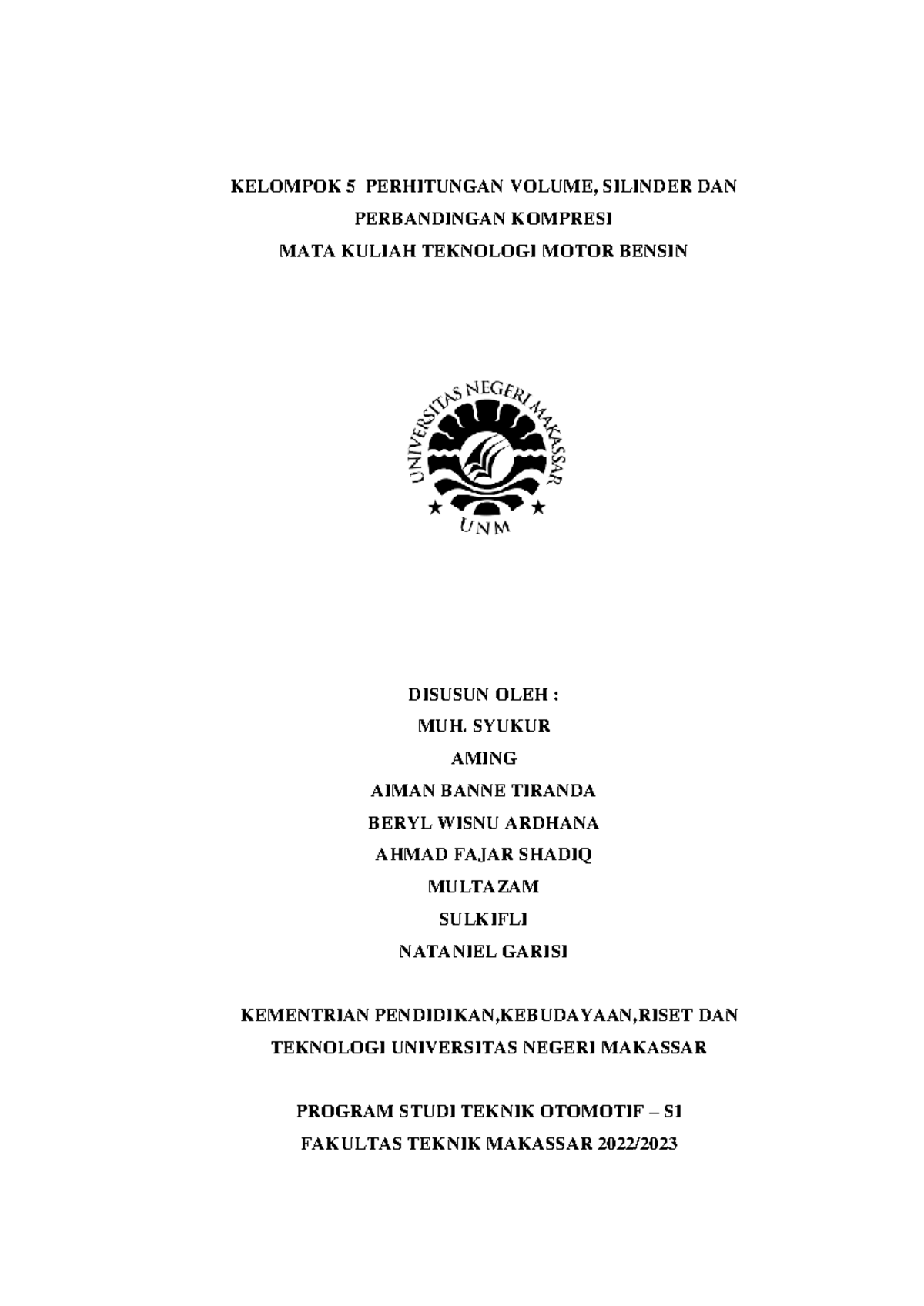 Perhitungan Volume Ruang Bakar & Kompresi Mesin Pembakaran Kelas 02 ...