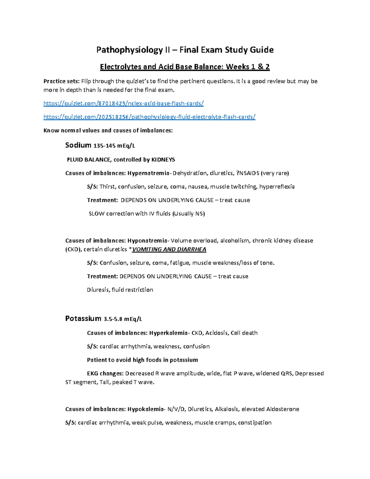 Patho 2 final exam study guide - Pathophysiology II Final Exam Study ...