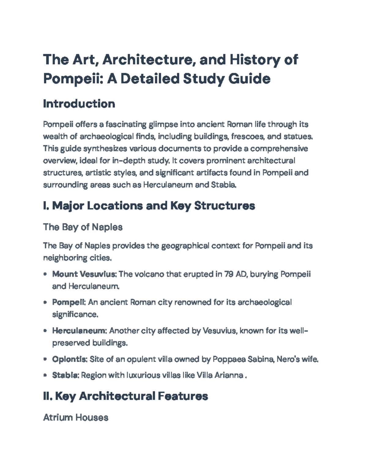 The Art, Architecture, and History of Pompeii: A Comprehensive Study ...