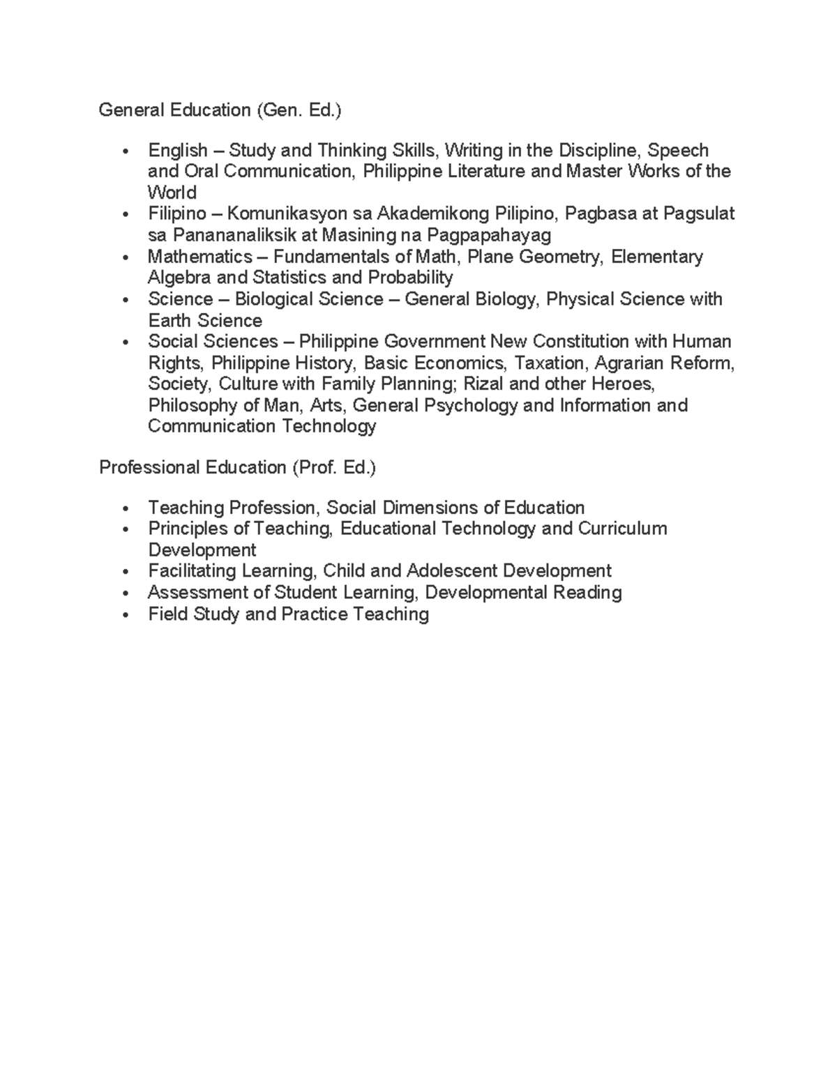 General Education (Gen. Ed.) - Let Reviewer for English & Math Skills ...