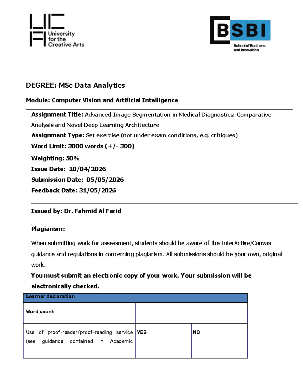 MSc Data Analytics: Advanced Image Segmentation in Medical Diagnostics ...