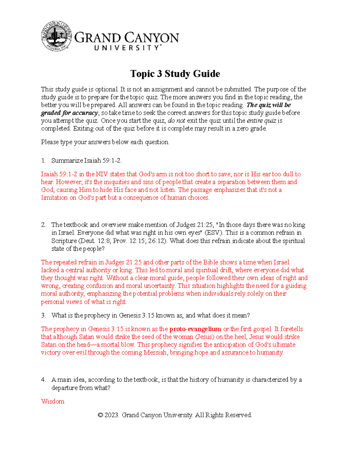 CWV 101 Topic 3 Quiz Study Guide: Key Concepts and Biblical Insights ...