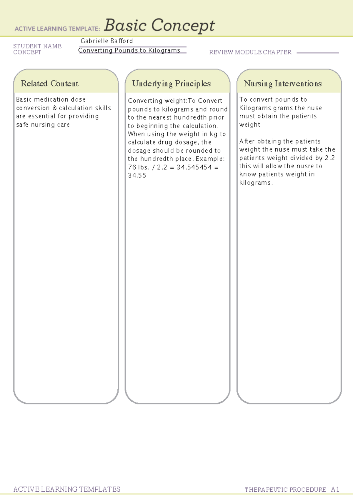 Converting Pounds to Kilograms: Basic Concepts & Nursing Interventions ...