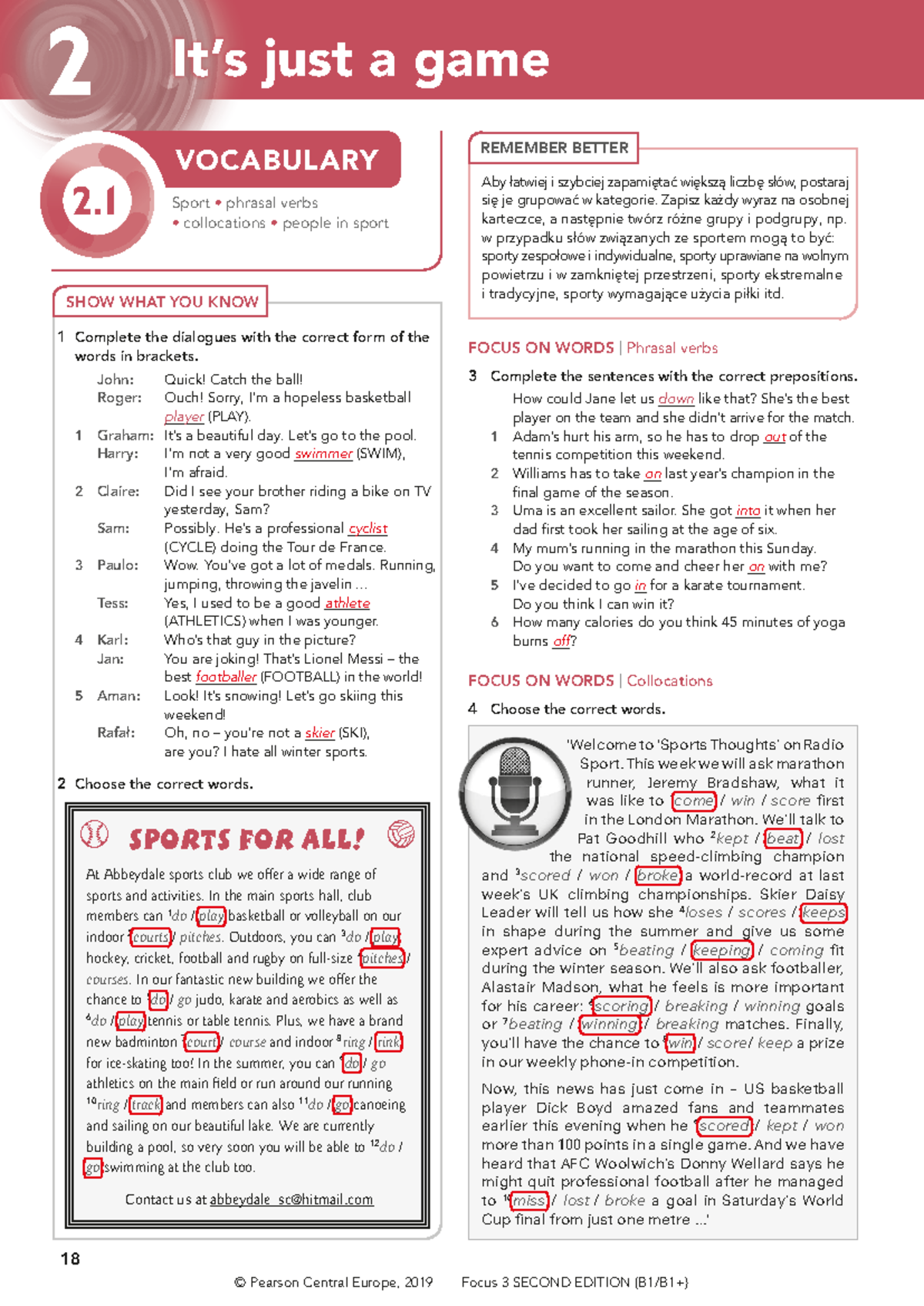 Sports Vocabulary and Phrasal Verbs: A Study Guide - Studocu