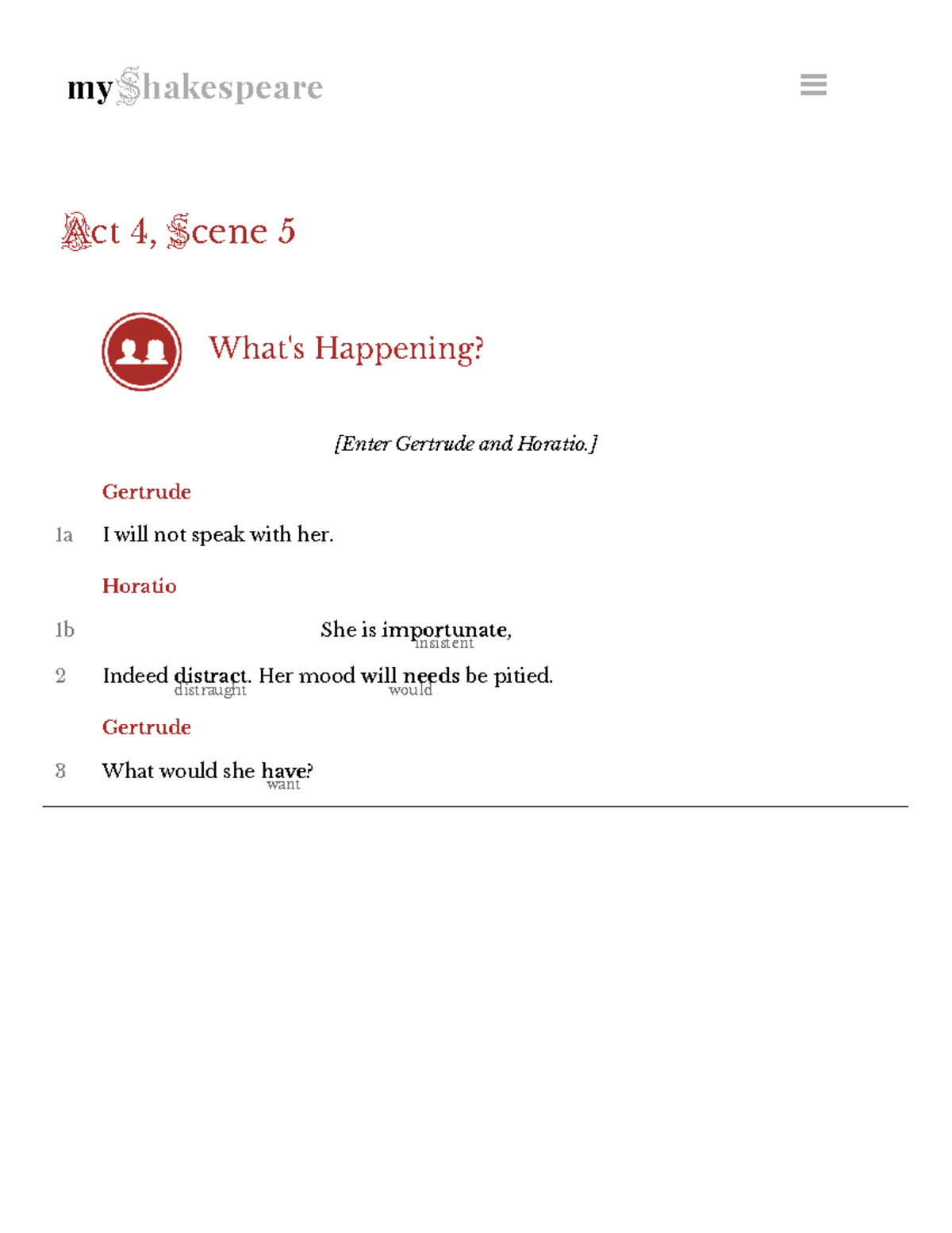 Hamlet (ENGL 200) Act IV, Scene 5 Analysis and Summary - Studocu