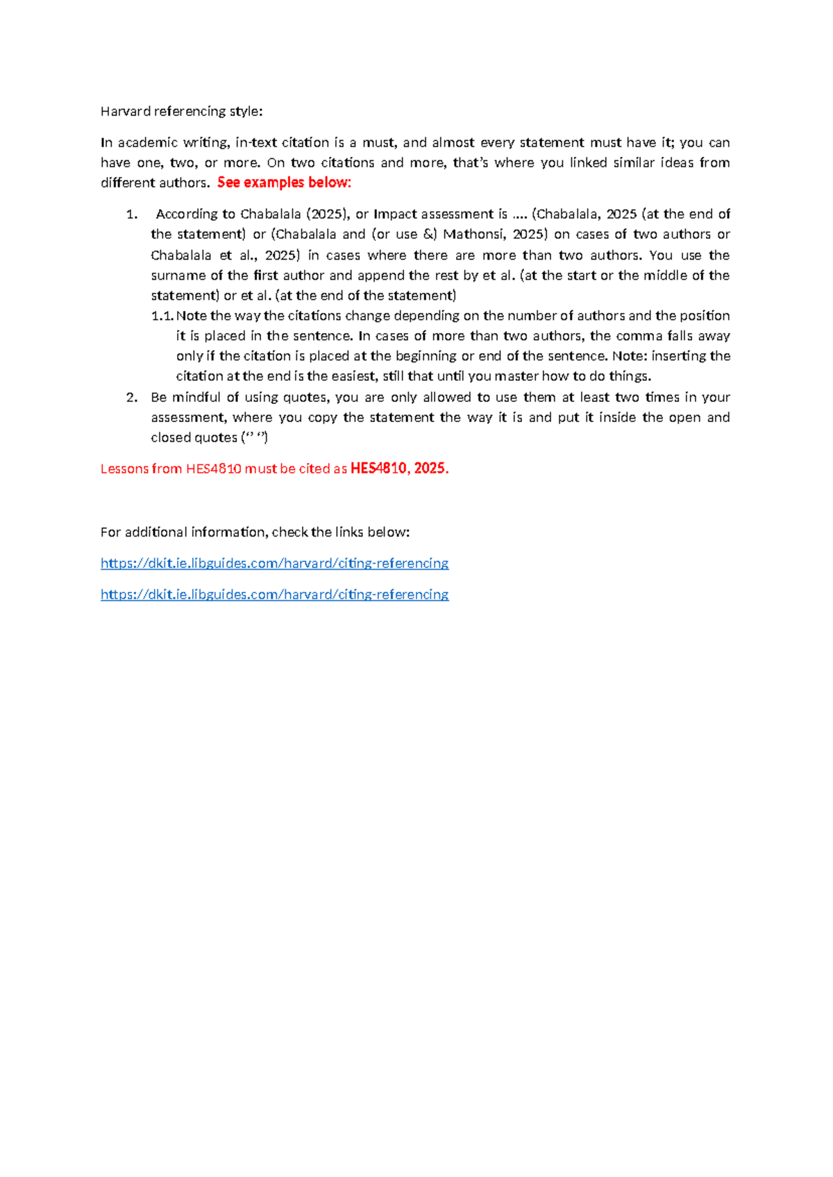 HES4810: Harvard Referencing Style Guide for Academic Writing - Studocu
