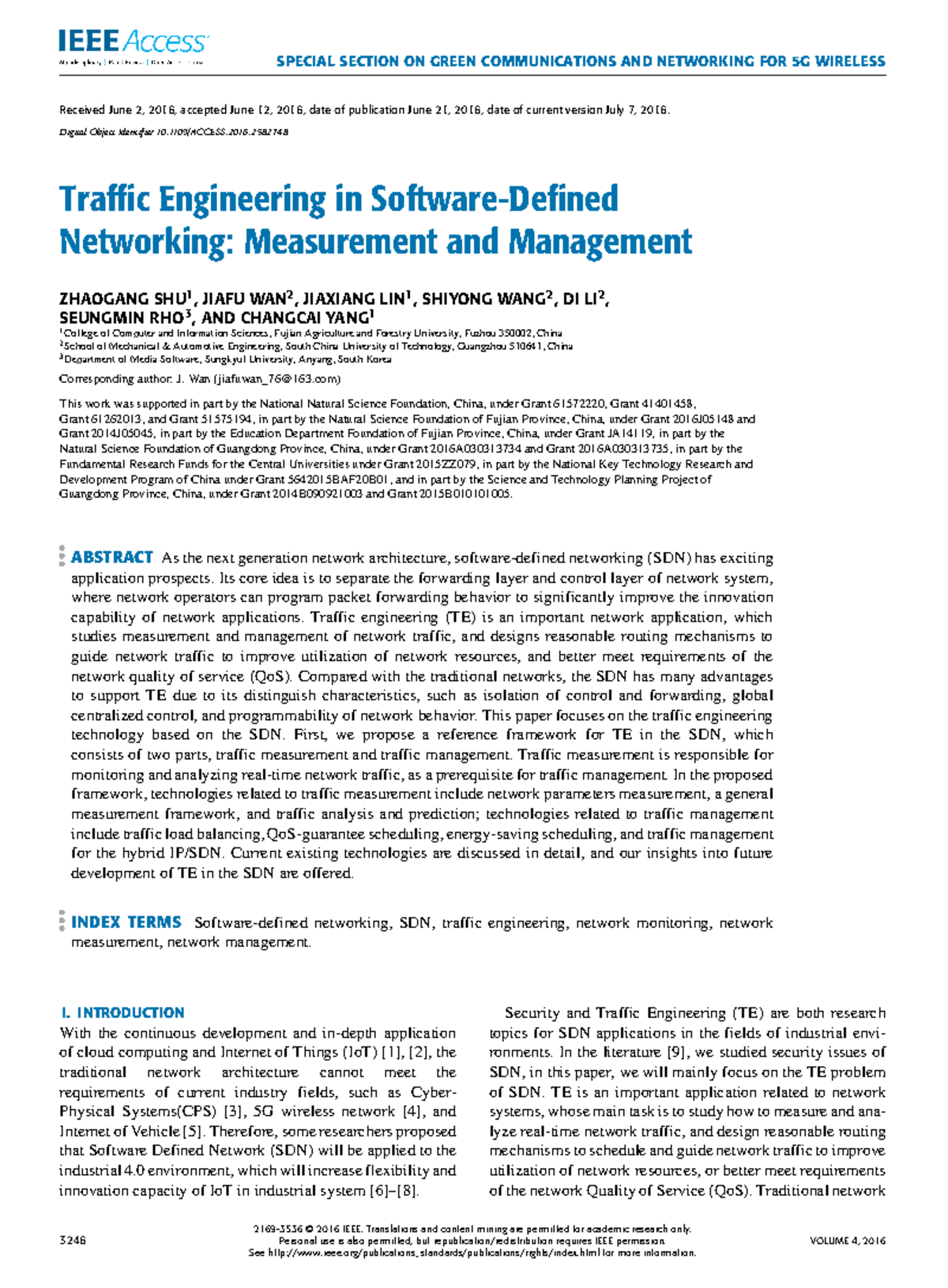 Traffic engineering in software-defined networking Measurement and ...