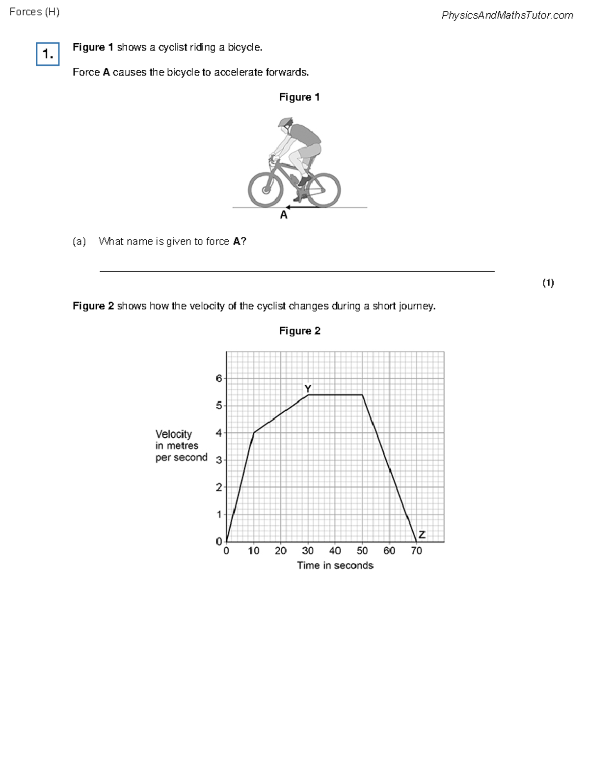 Forces (H) QP - AQA Physics GCSE Practice Questions and Answers - Studocu
