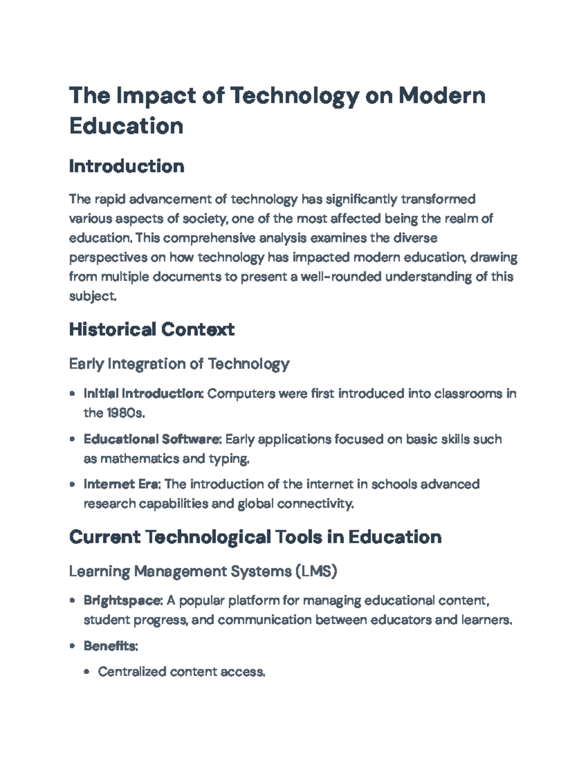 The Impact of Technology on Education: A Comprehensive Analysis - The ...