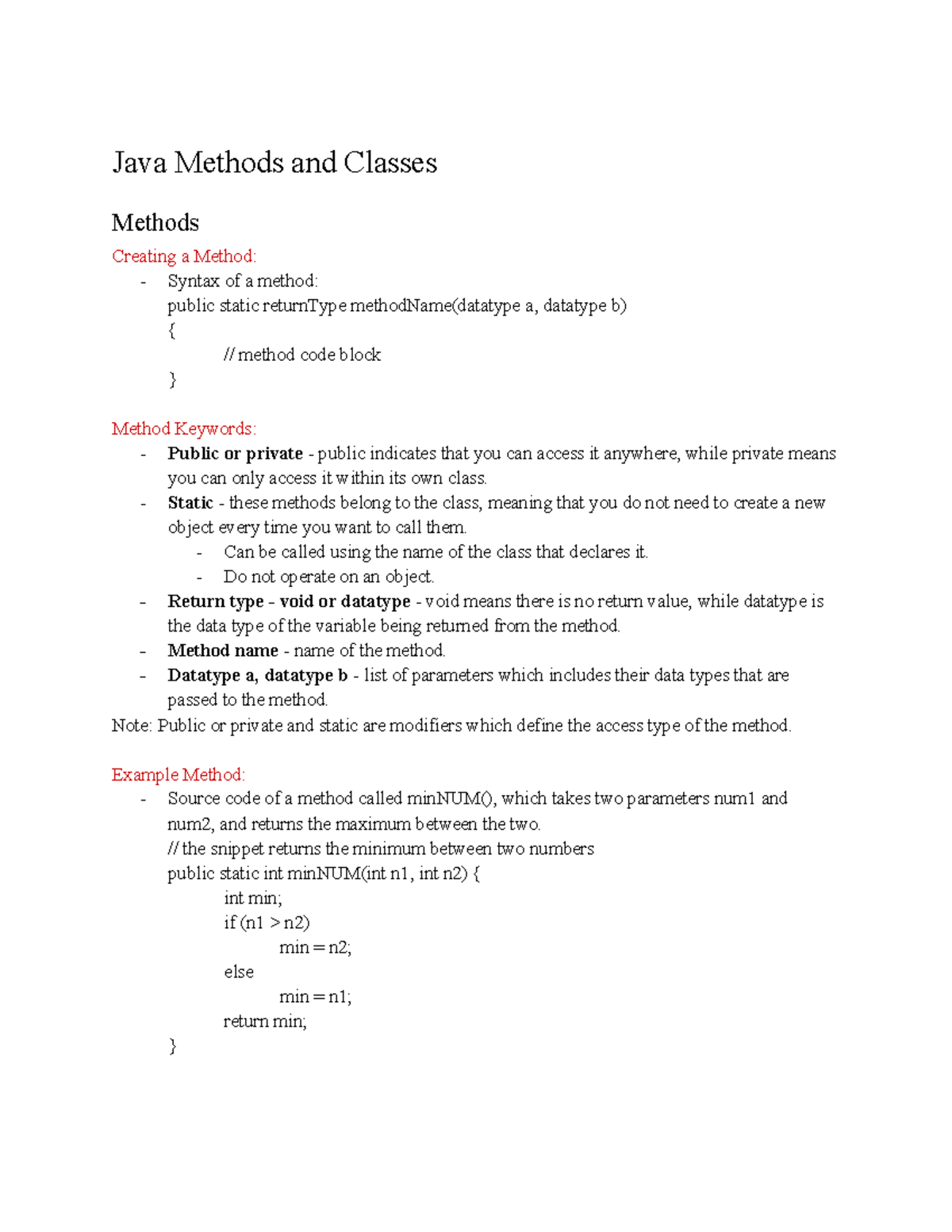 Java Methods and Classes: Syntax, Examples, and Key Concepts - Java ...