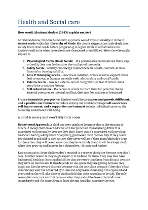 Health and social care booklet - Pearson BTEC Level 3 National ...