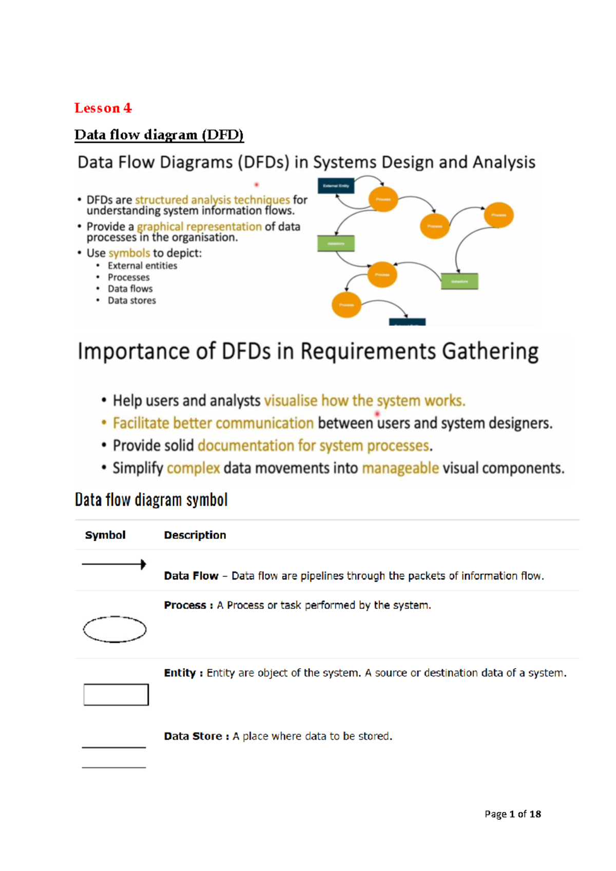 Lesson 4: Data Flow Diagrams (DFD) in System Analysis - Studocu