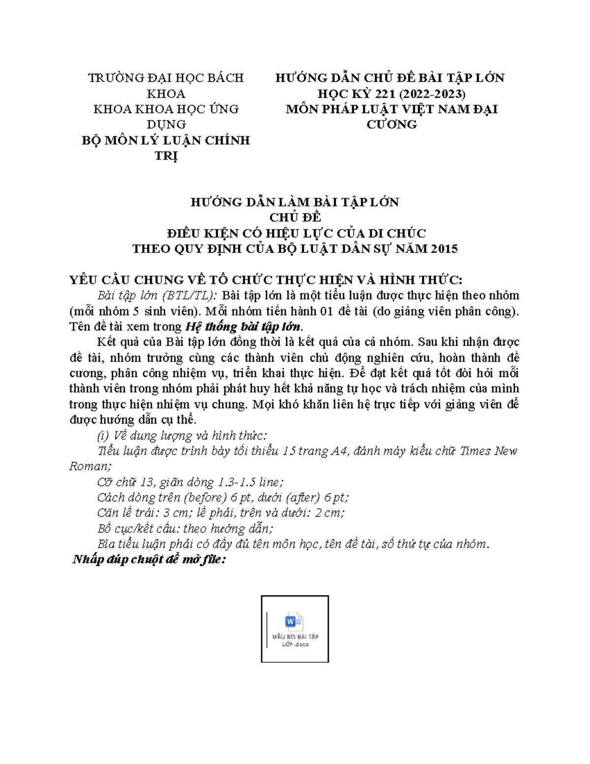 Pldc btl - BTL PLDC - TRƯỜNG ĐẠI HỌC BÁCH KHOA KHOA KHOA HỌC ỨNG DỤNG BỘ MÔN LÝ LUẬN CHÍNH TRỊ ...