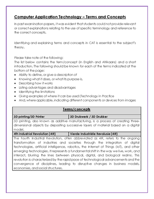 Mockup theory tests term 1 - Grade 12 Computer Applications Technology ...