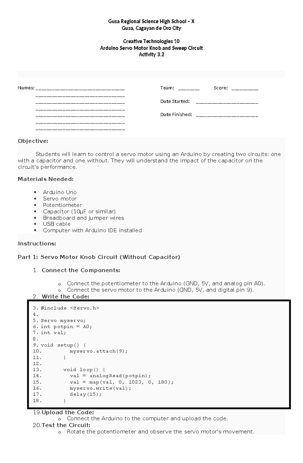 Activity-3 - comsci - Gusa Regional Science High School – X Gusa, Cagayan de Oro City Creative ...
