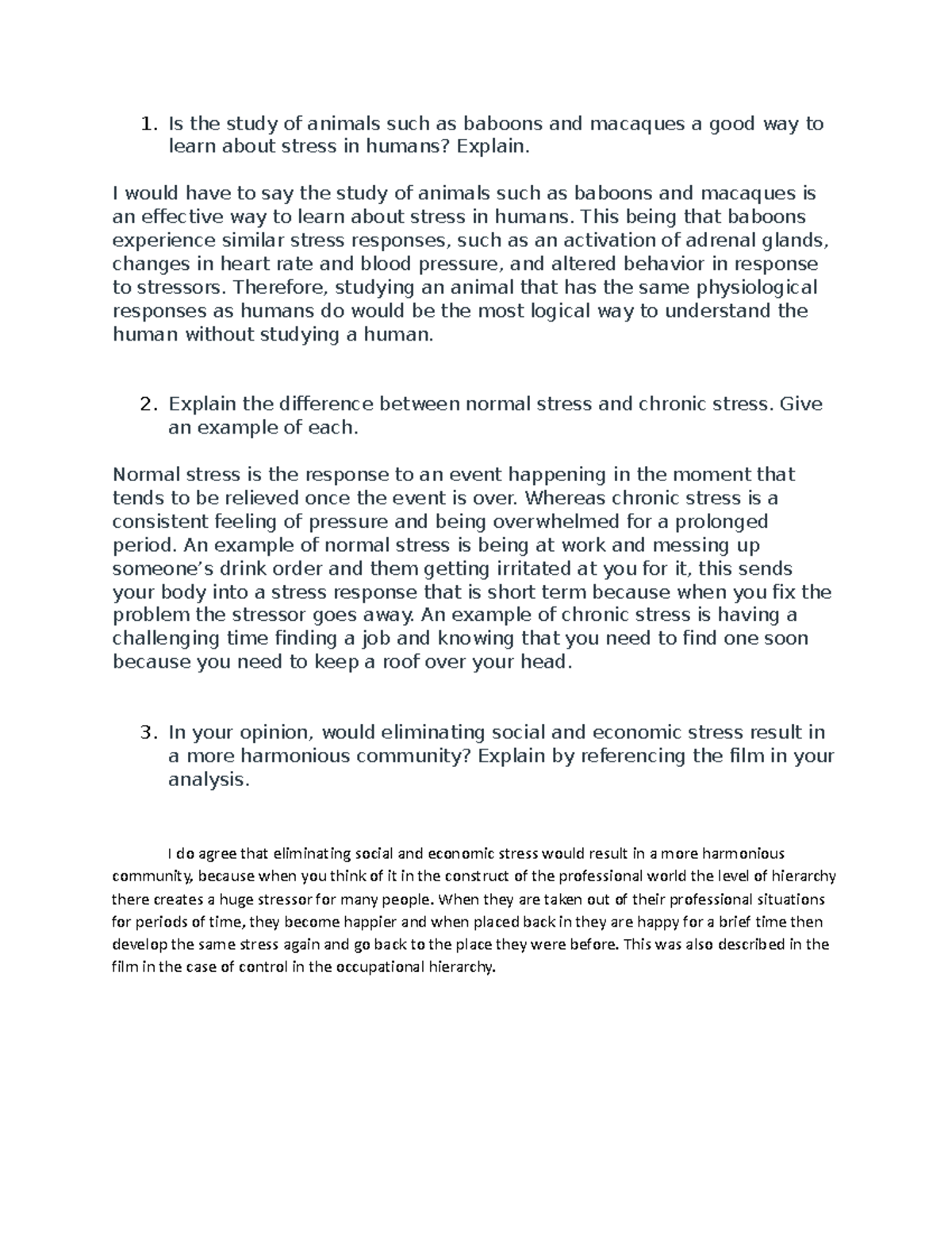 Stress and Its Impact: Analyzing "Stress: Portrait of a Killer" - Studocu