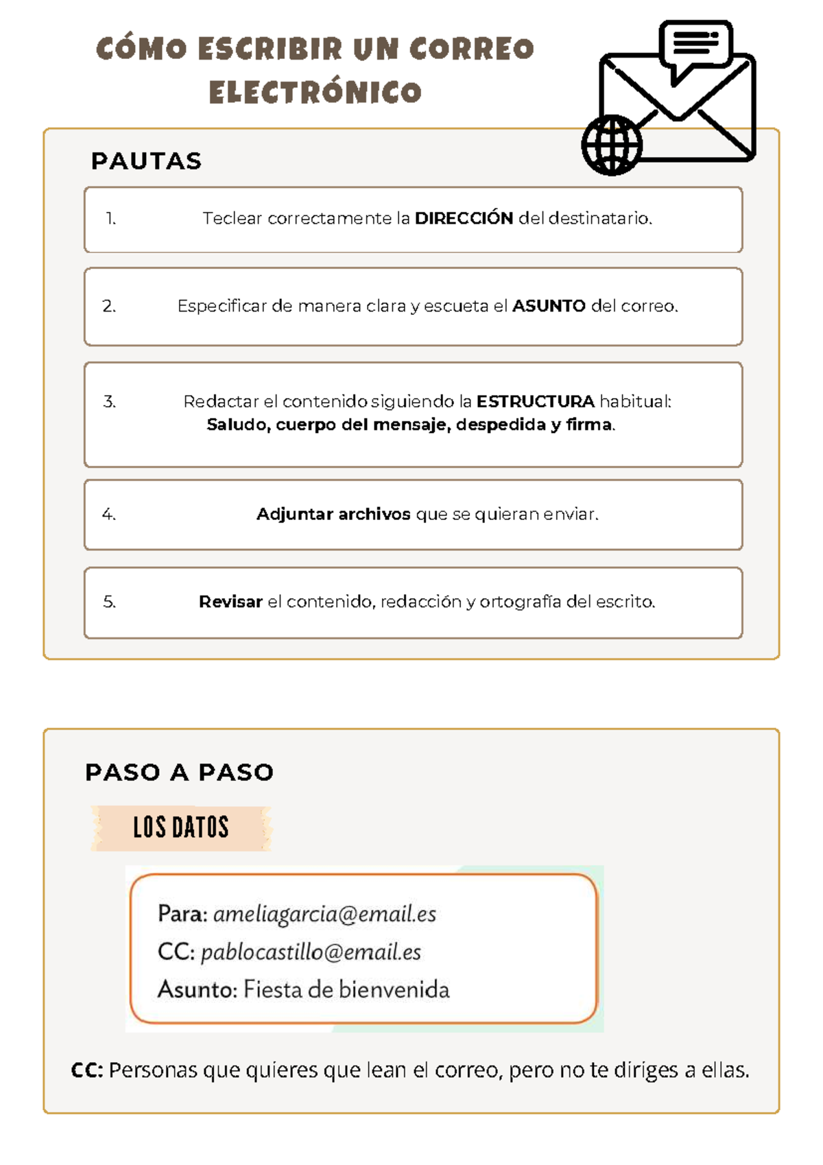 Cómo Escribir un Correo Electrónico: Pautas y Revisión - Studocu