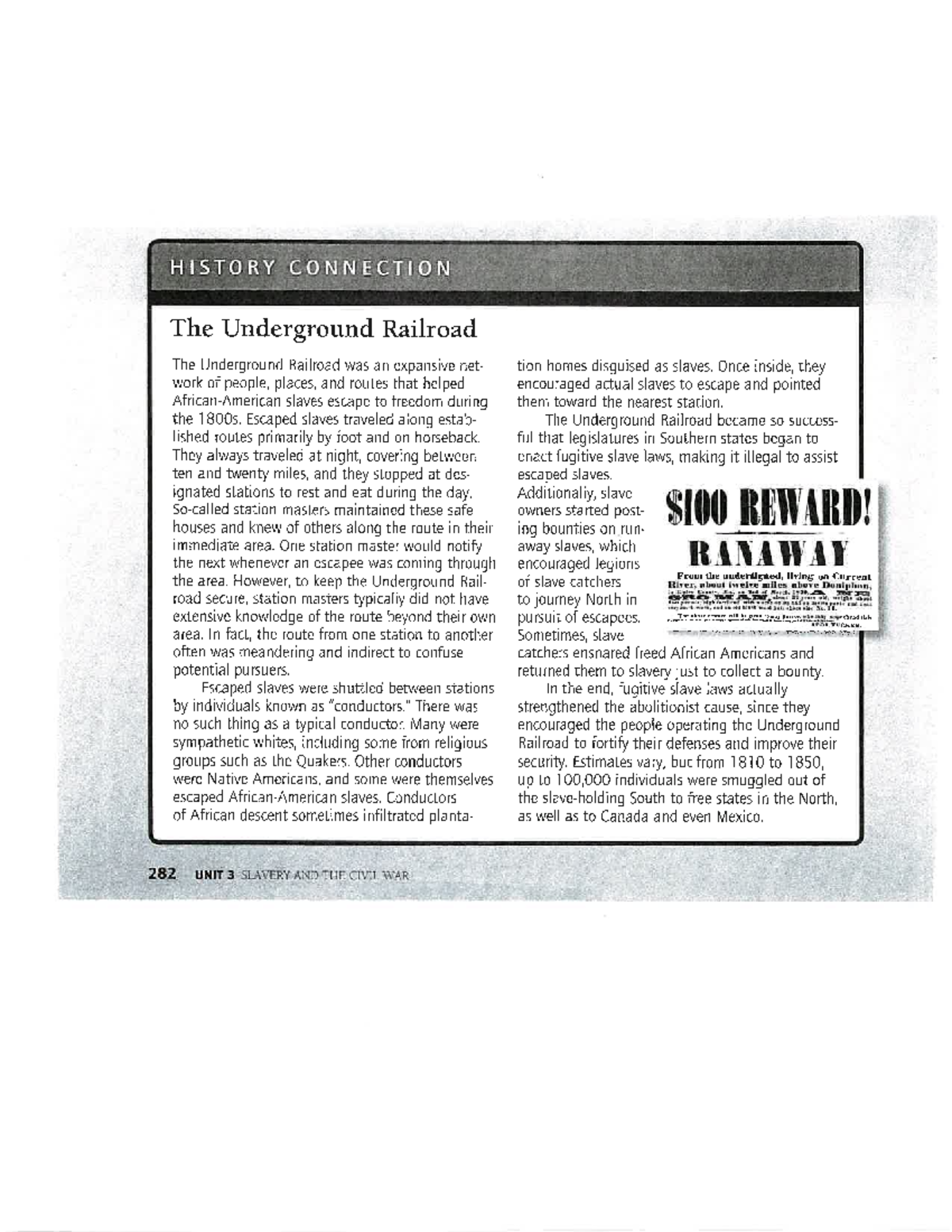 Underground Railroad & Slavery Connections to the Civil War - Studocu