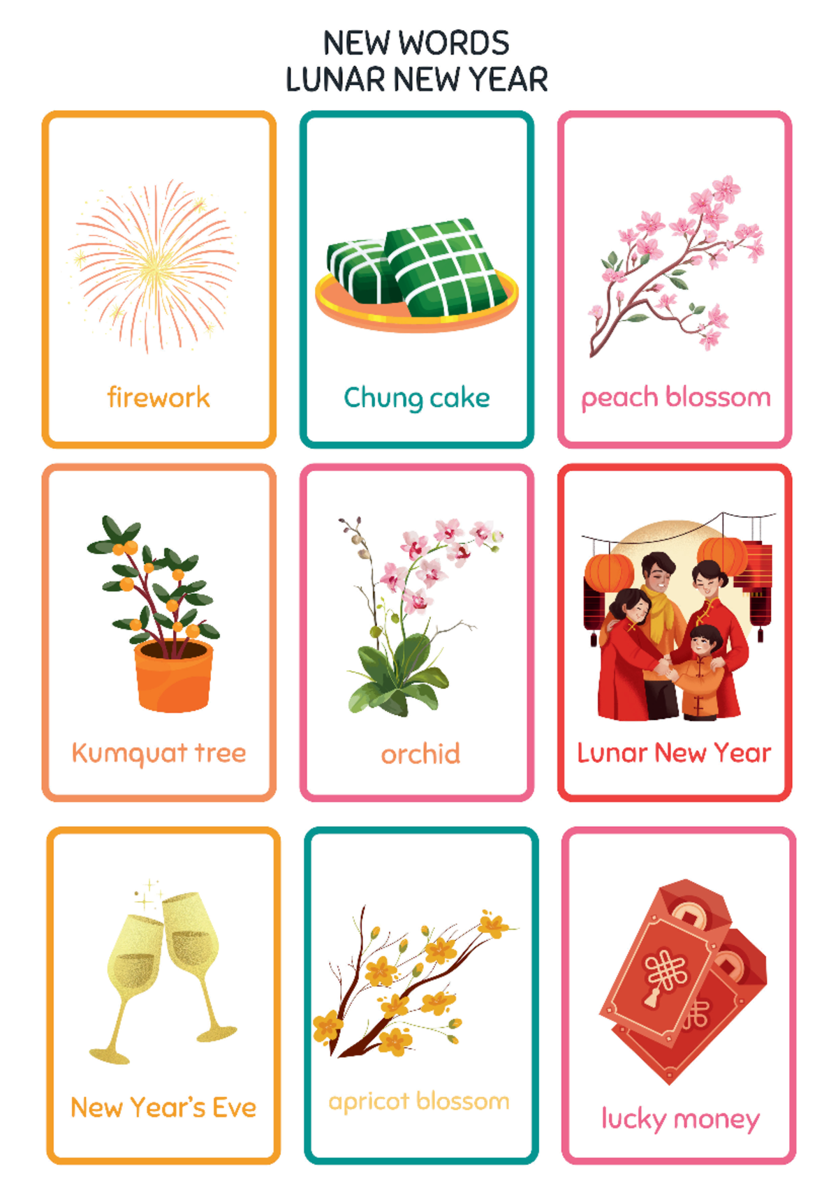 [Teach] Vocabulary for Lunar New Year Celebrations - Studeersnel