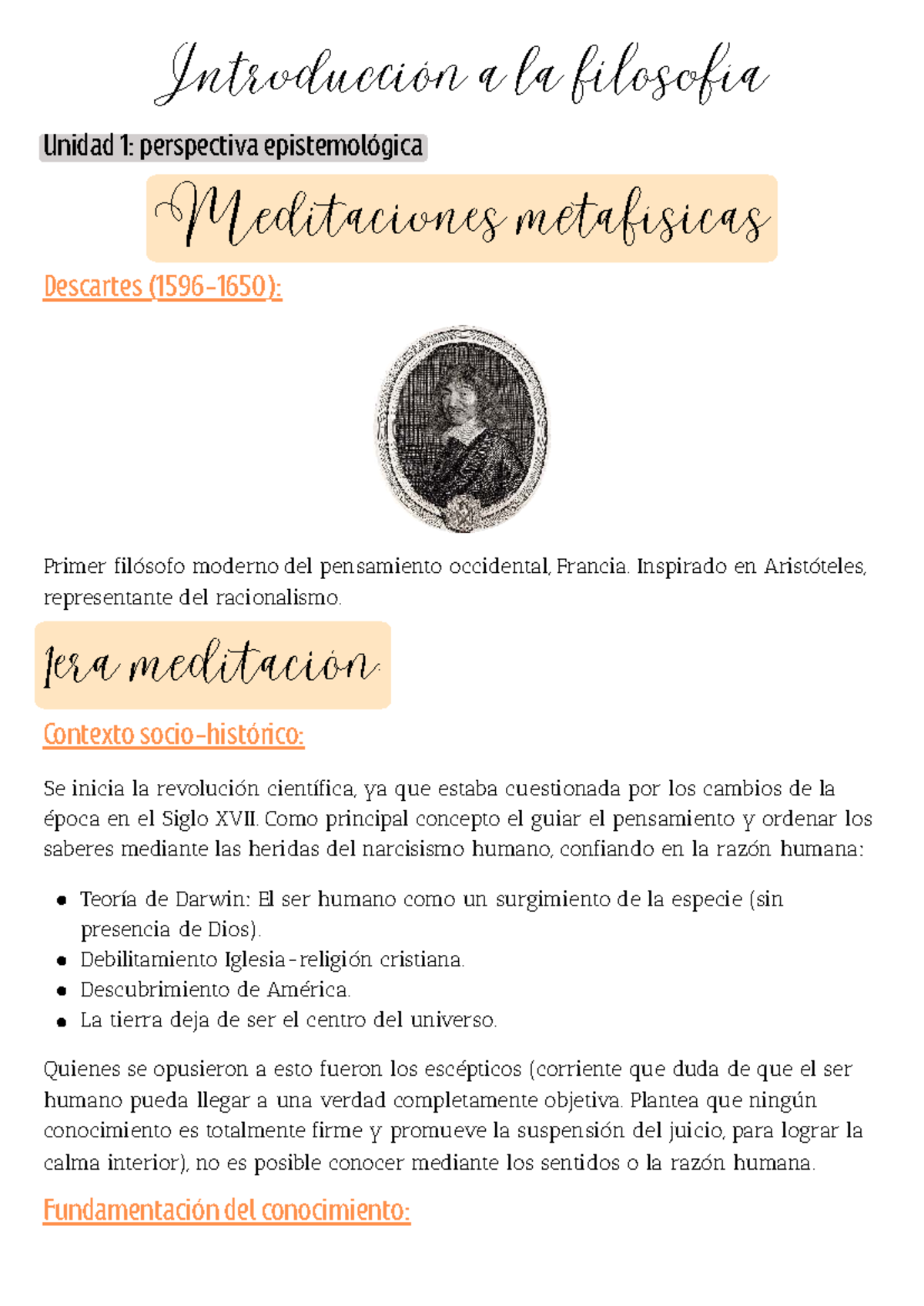 Introducción a la Filosofía: Unidad 1 - Perspectivas Epistemológicas ...