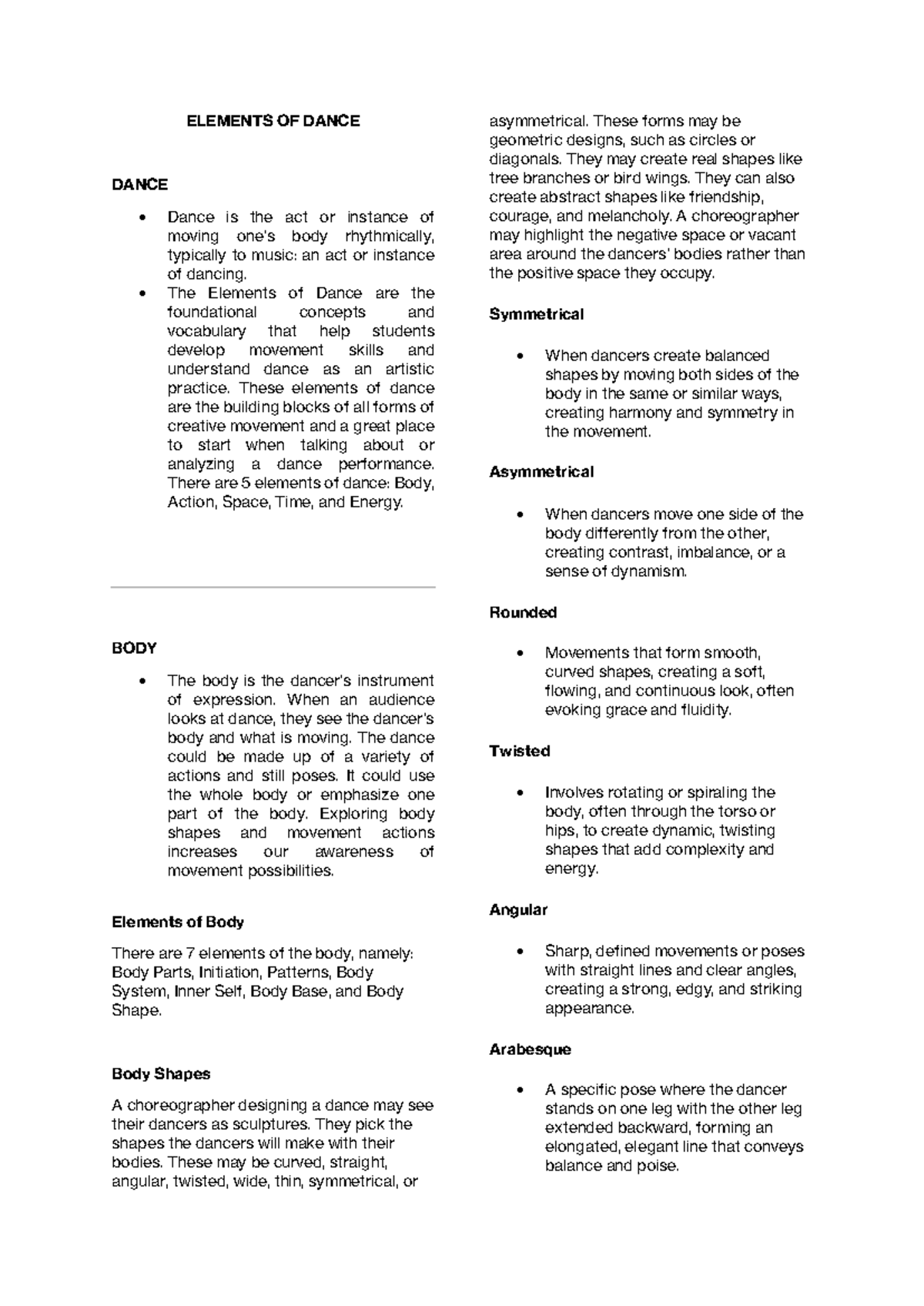 Elements of Dance: Understanding Body, Action, Space, Time, and Energy ...