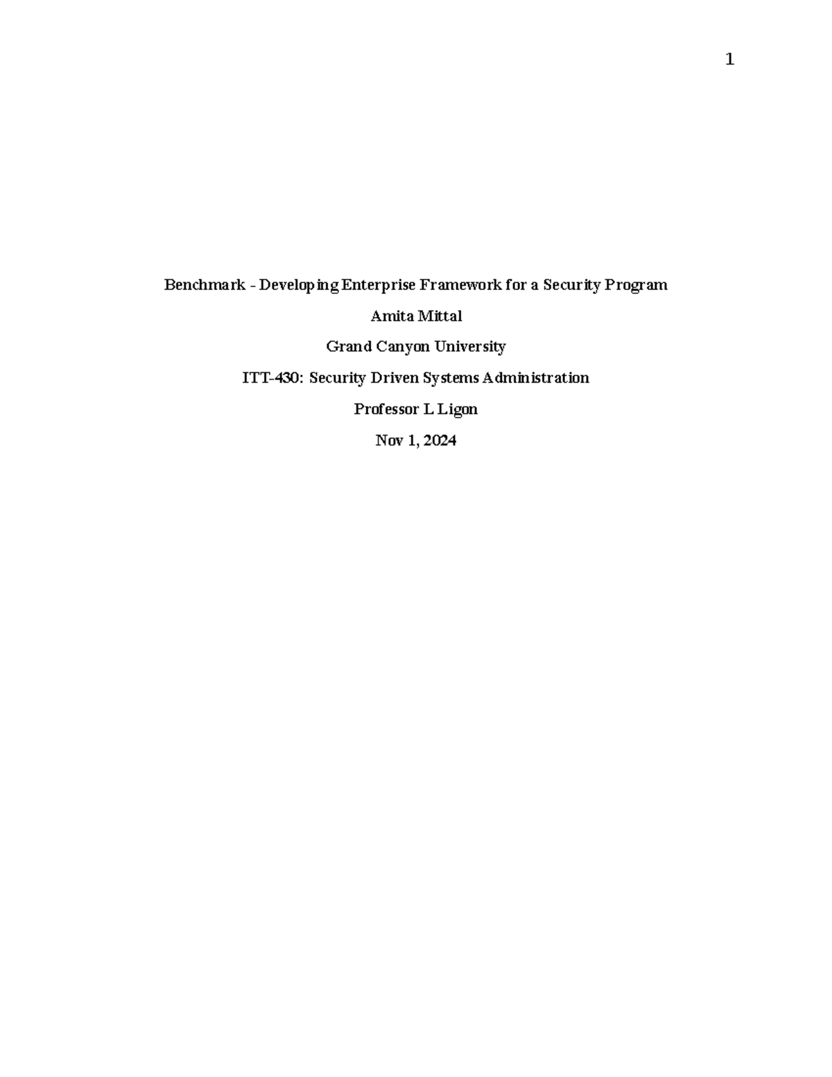 ITT-430: Developing a Security Program Framework for Canyon Aeronautics ...