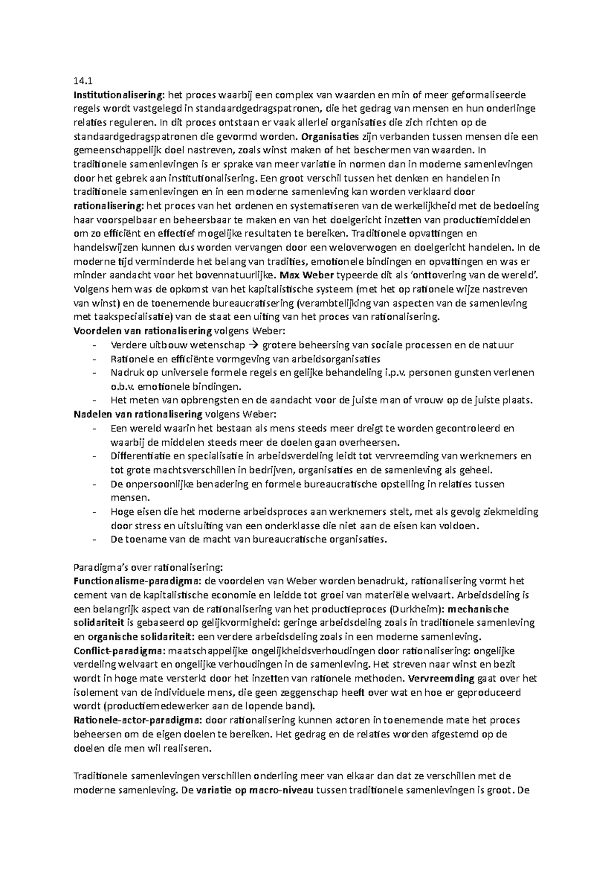 Maw samenvatting h14 en onderzoeksvaardigheden - MAW h14 context: traditioneel of modern ...