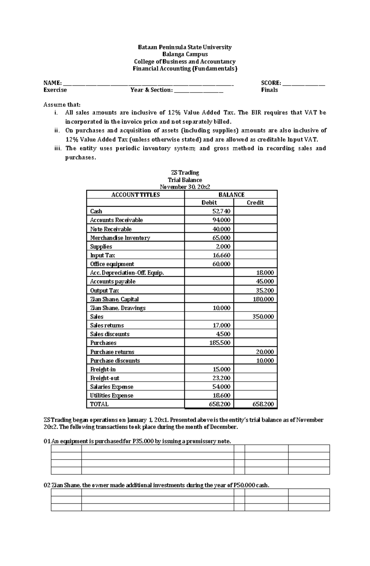 Final Exam Review: Financial Accounting (Fundamentals) FINA-2022 - Studocu