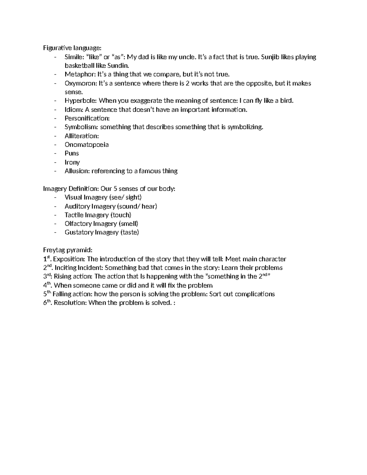 Figurative language - The words to use - Figurative language: - Simile ...