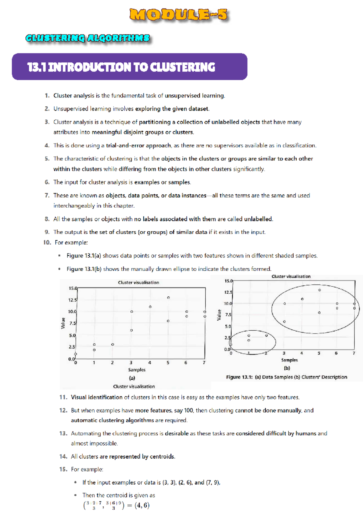 Mod5 clustering - module 5 notes - Computer science and engineering ...