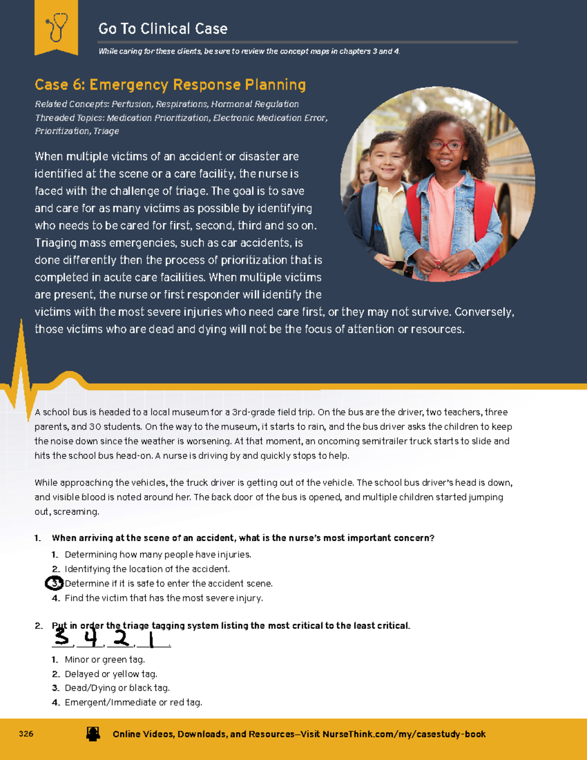 Clinical Case Study: Emergency Response Planning and Triage Strategies - Studocu