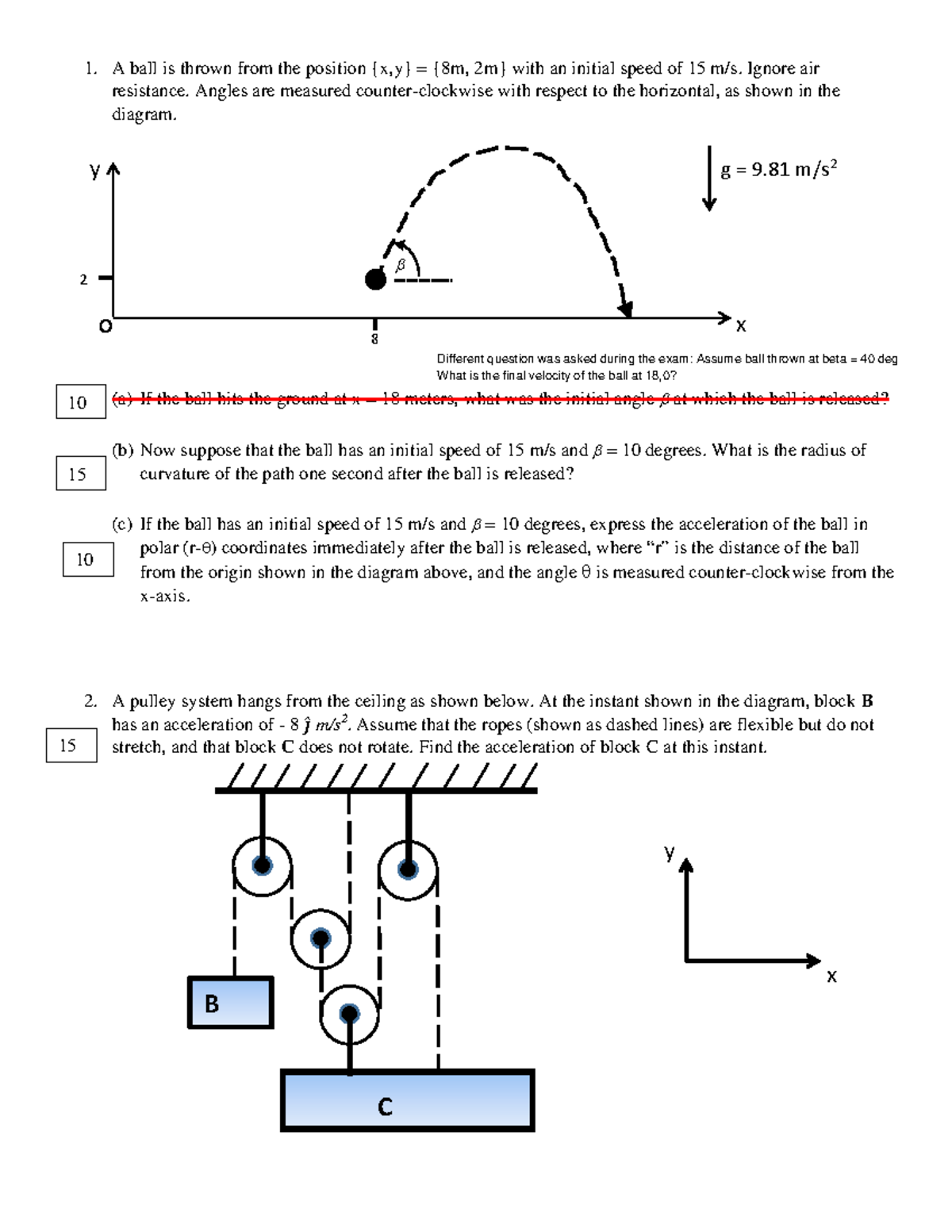 Solutions to MIE100 Midterm Exam 1, Winter 2019 - Studocu