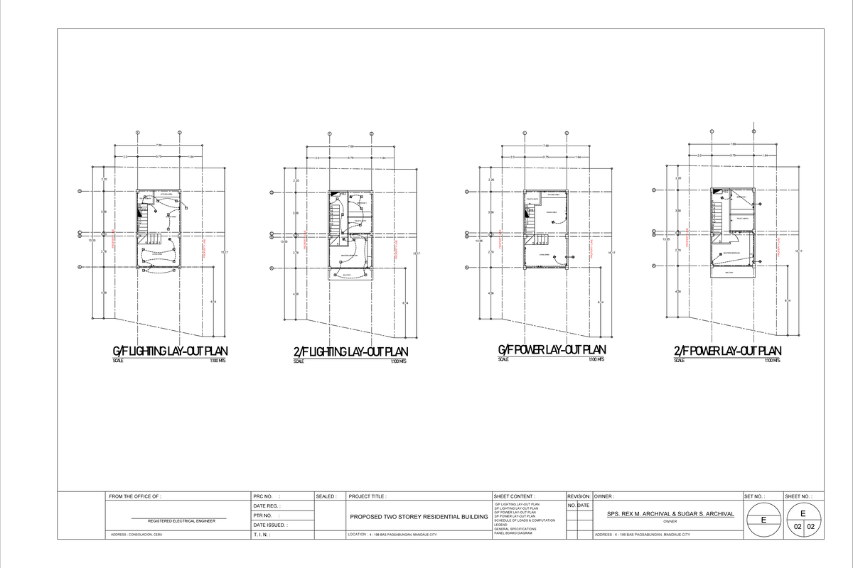 Elecplan 1: Proposed Two Storey Residential Building Layouts - Studocu